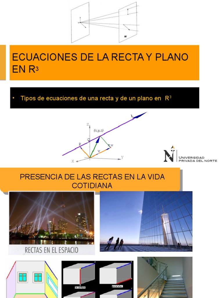 Ecuaciones de Rectas y Planos en R3 | PDF | Espacio vectorial ...