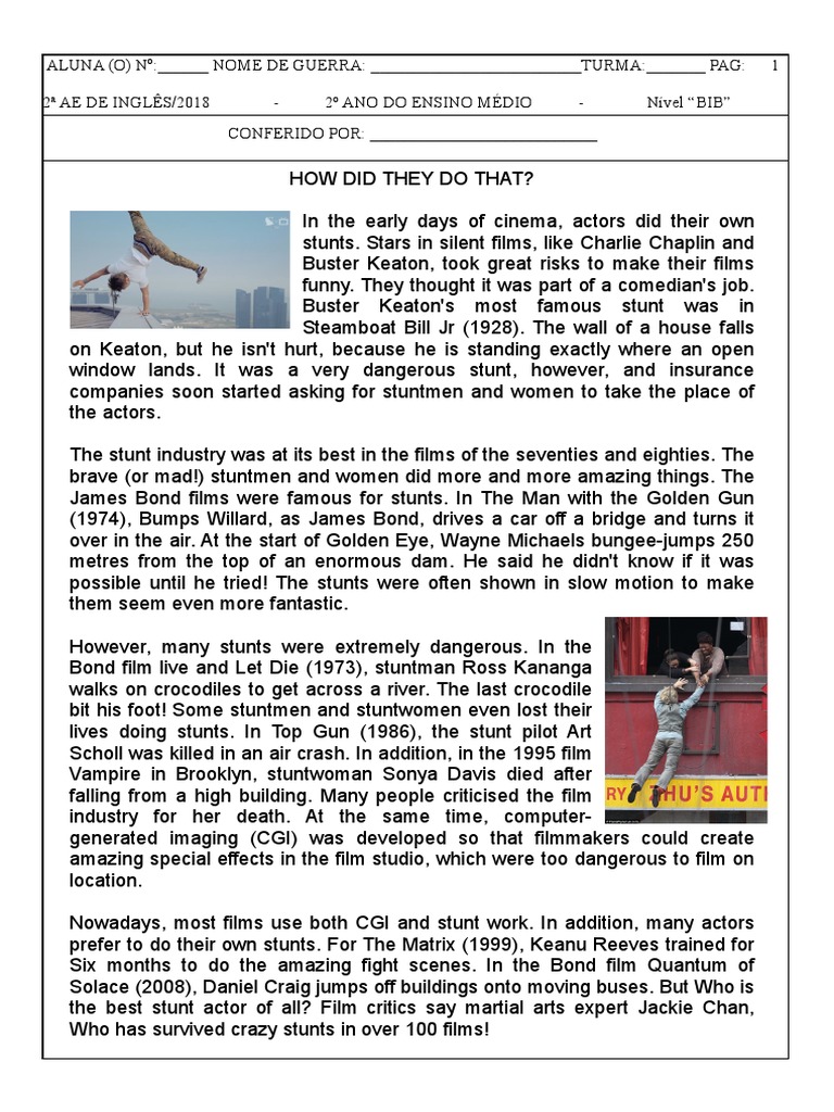 The Evolution of Stunt Work in Cinema: From Early Daredevil Actors to ...