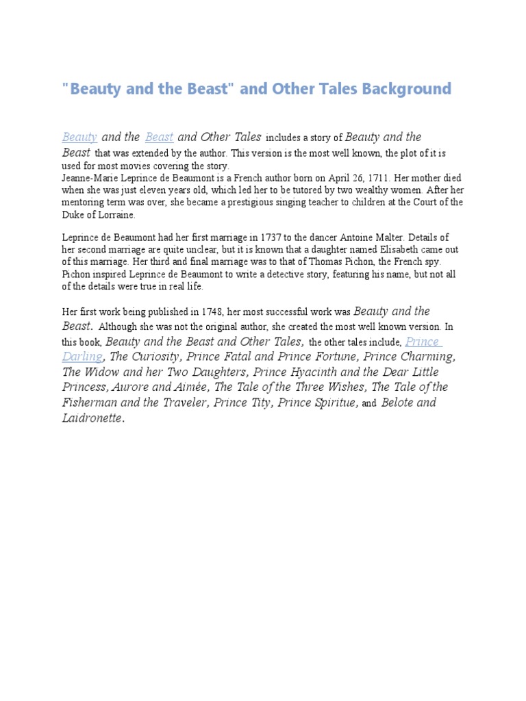 Beauty and the Beast | PDF