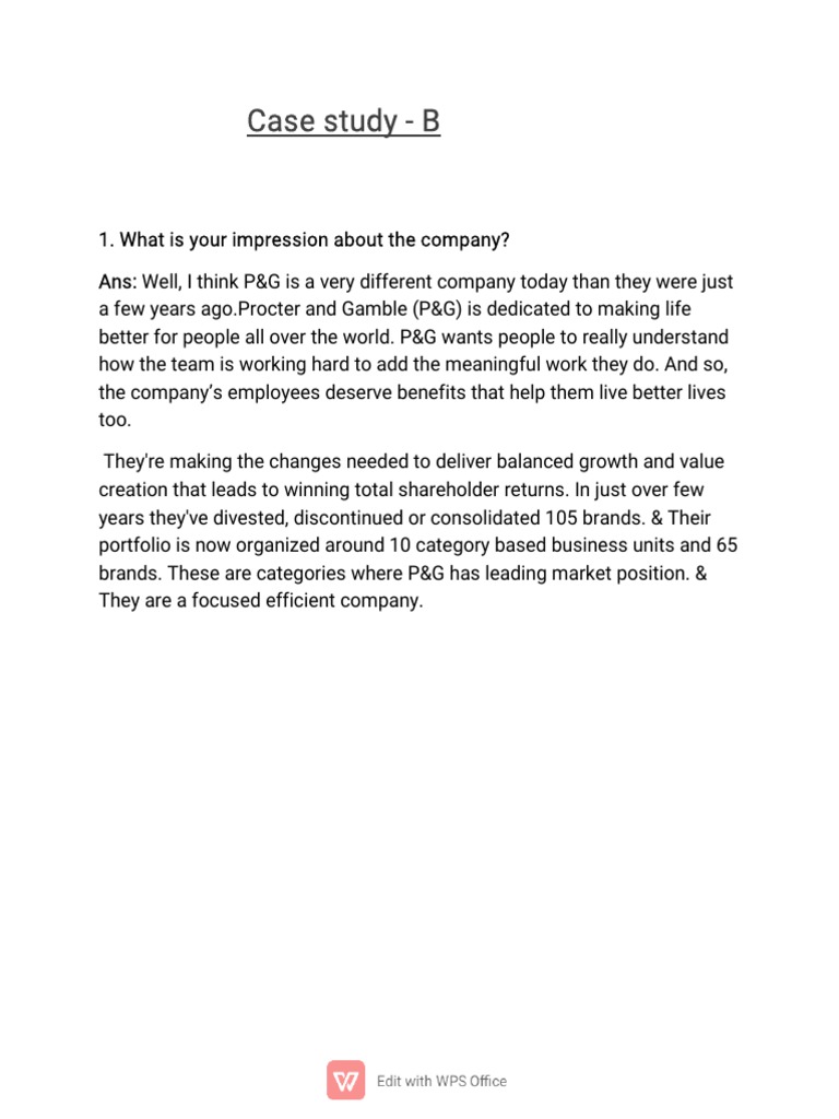 Case Study - Organisational Behaviour PDF | PDF