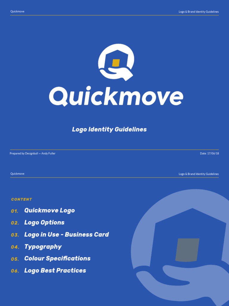 Quickmove Logo & Brand Identity Guidelines | PDF | Logos | Typefaces