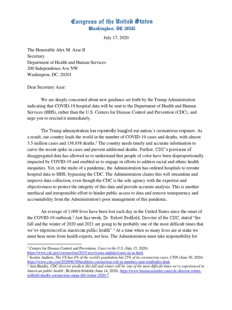 COVID19 Data CDC HHS | PDF | Centers For Disease Control And Prevention ...