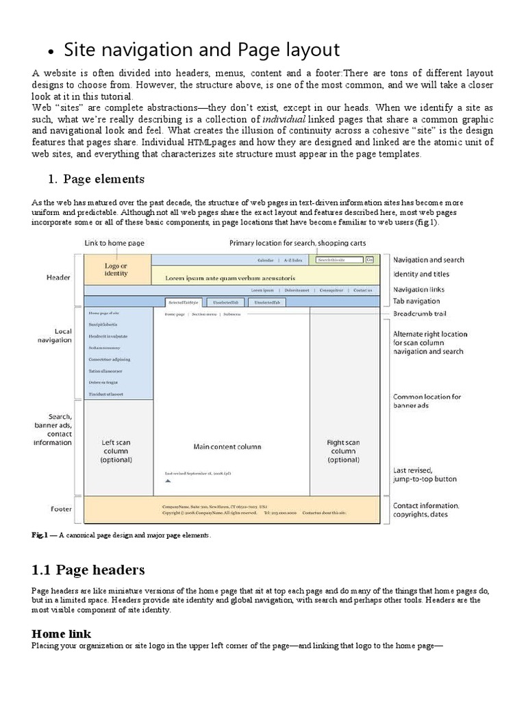 Lesson3 Site Navigation | Download Free PDF | Page Layout | World Wide Web