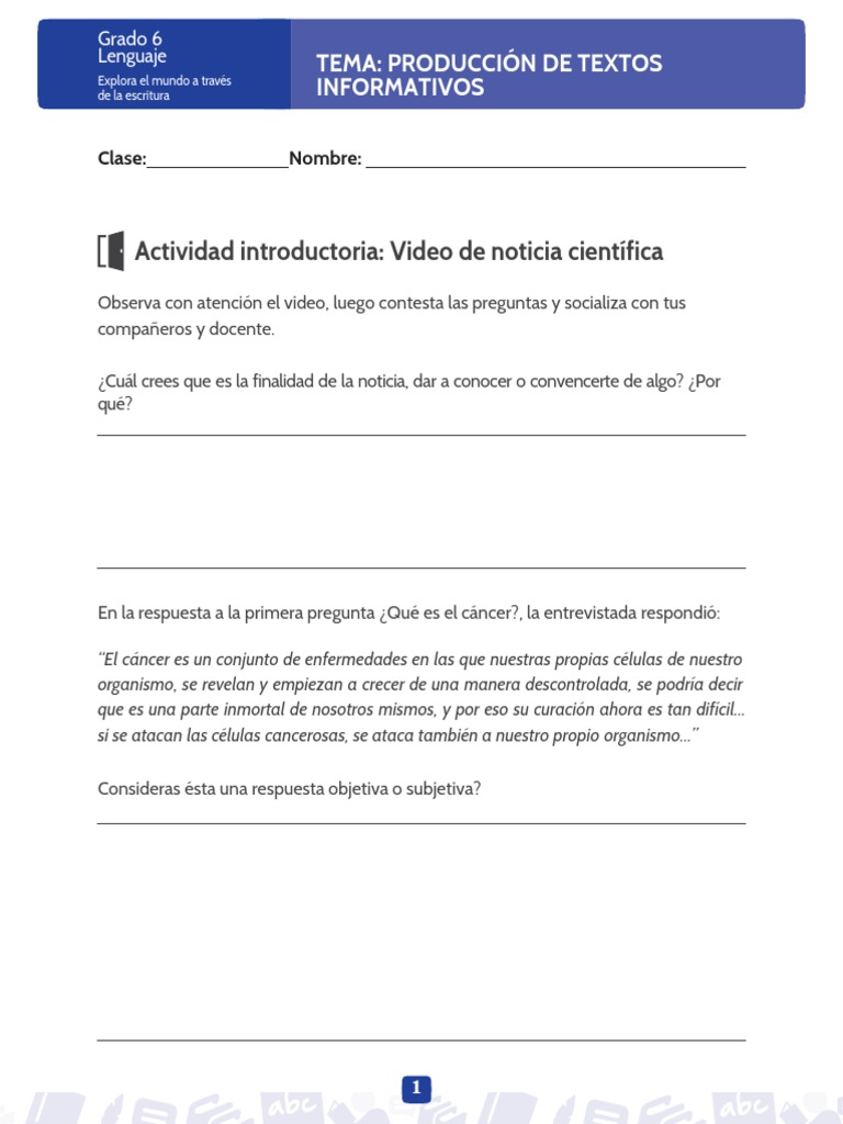 Textos Informativos Colombia Aprende | PDF | Influenza | Enfermedad por ...