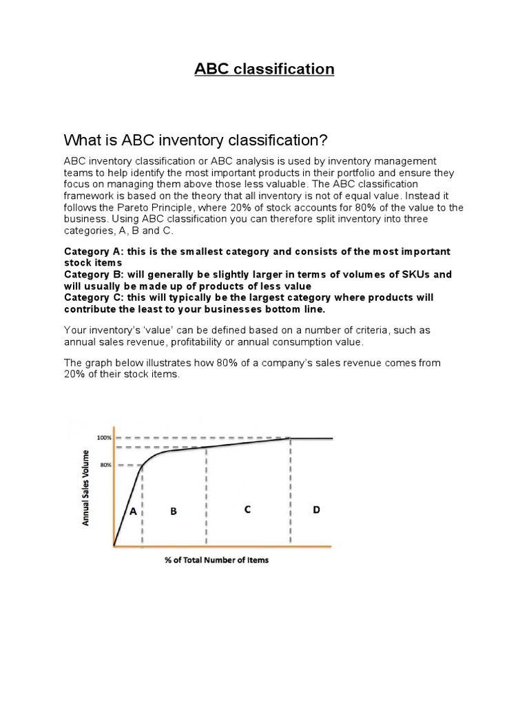 ABC, XYZ Classification | PDF | Inventory | Business