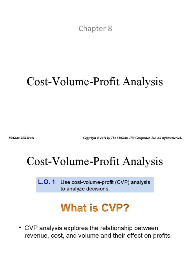 Cost-Volume-Profit Analysis: Mcgraw-Hill/Irwin | PDF | Financial ...