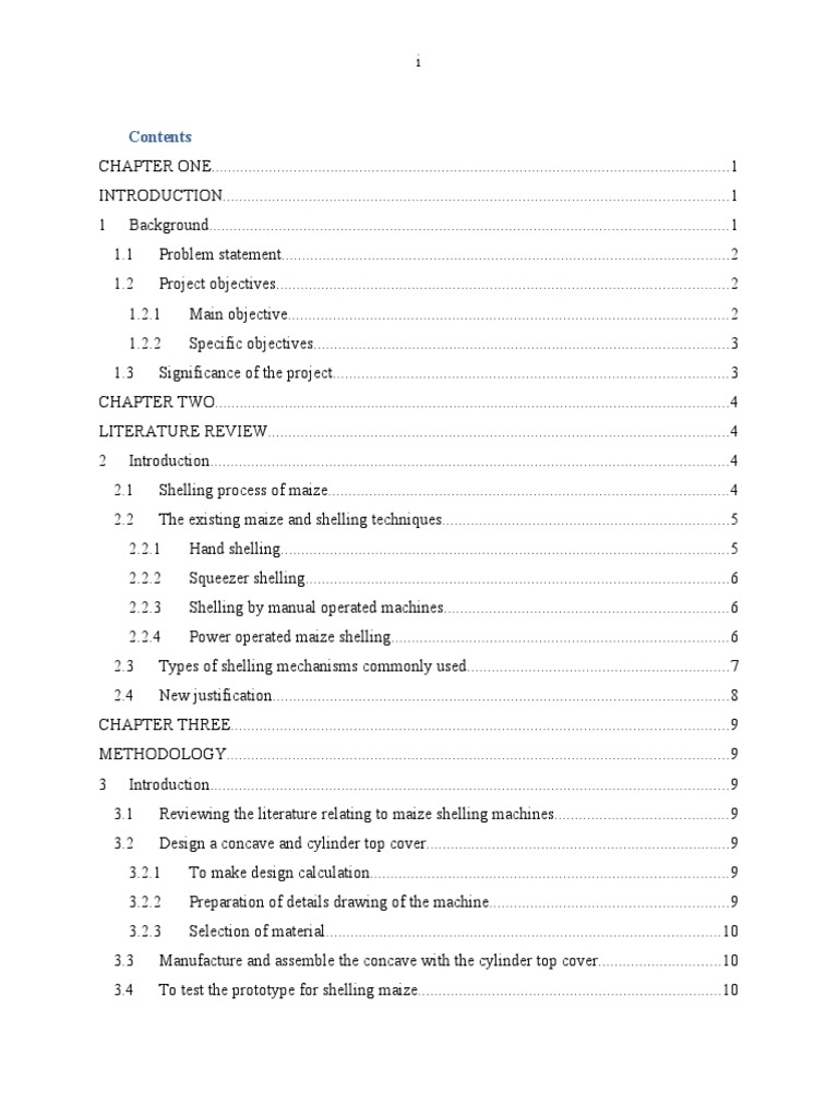 Project Proposal-Concave Casing | PDF | Maize | Sheet Metal