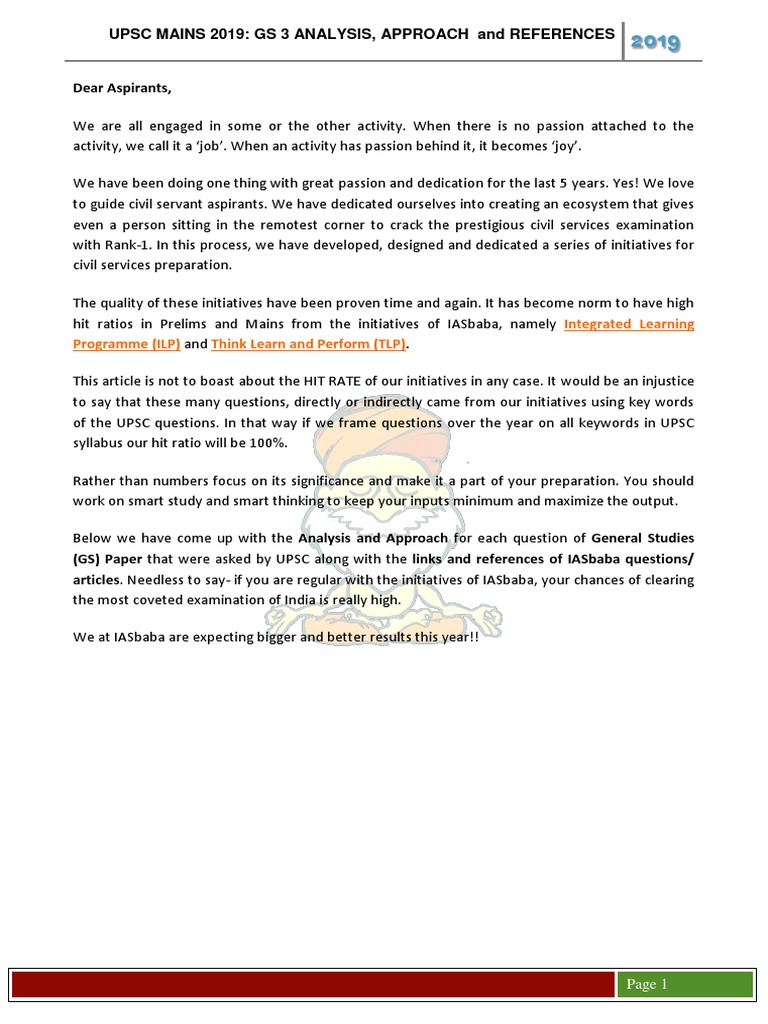 UPSC 2019 GS Paper 3 Analysis | PDF | Economies | Business