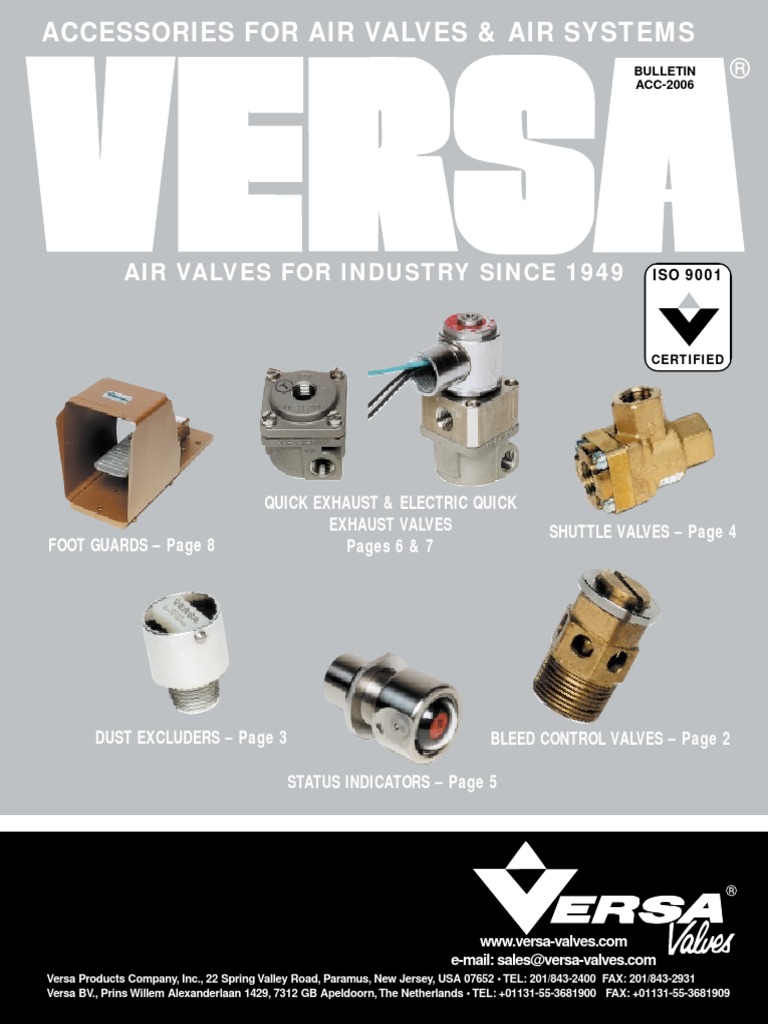 Versa Catalogo Accesorios | PDF | Valve | Gas Technologies