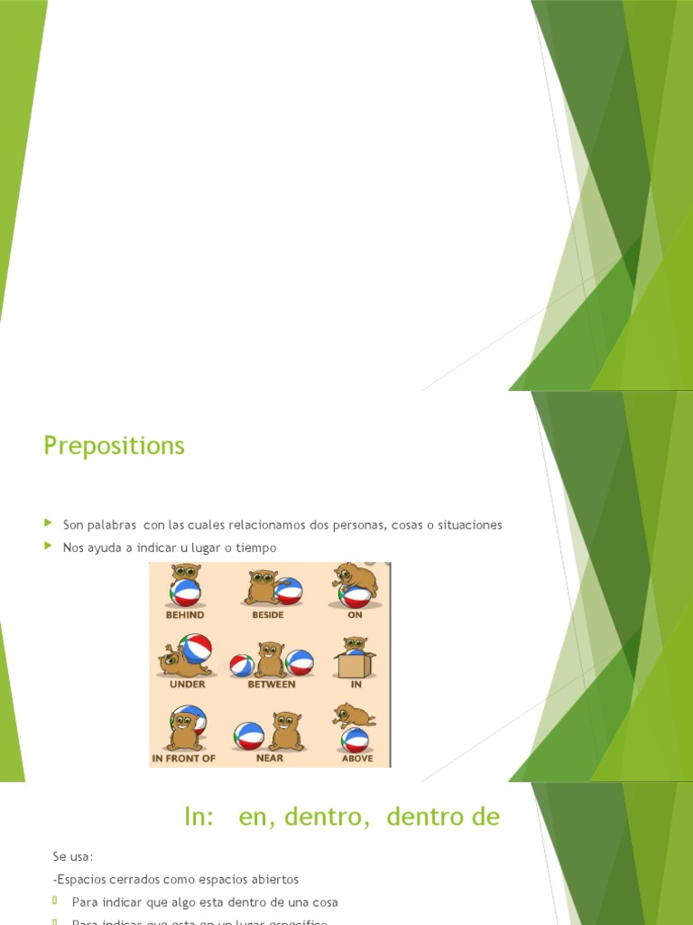 Preposiciones de Lugar | PDF