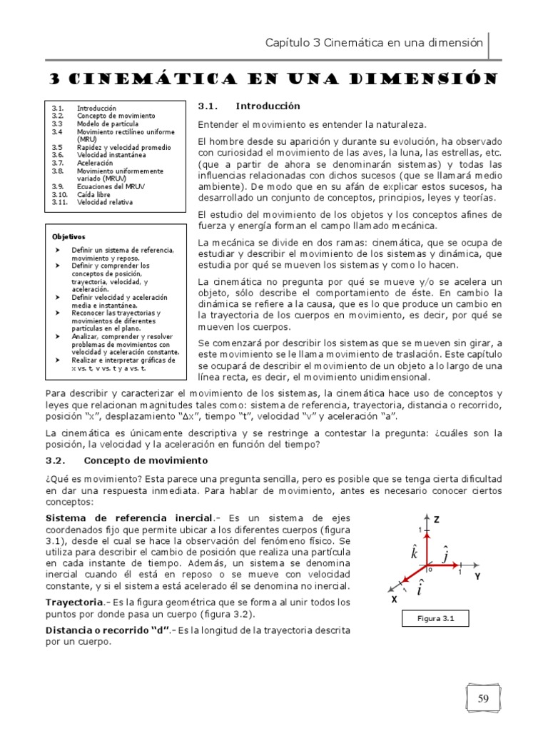 03 Cinemática en Una Dimensión Fisica Mariscal | PDF | Velocidad ...