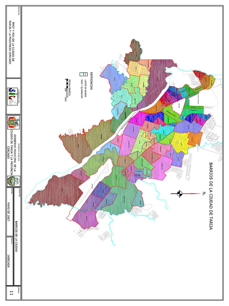 Plano de Barrios de La Ciudad de Tarija | PDF