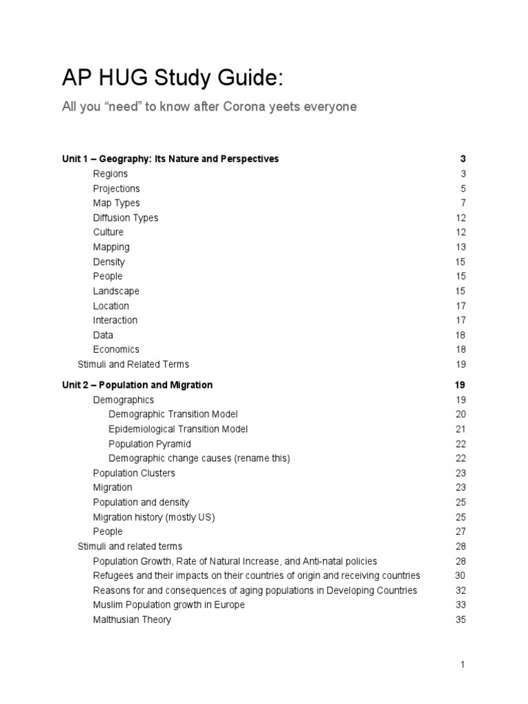 Ap HUG Notes PDF | PDF | Map | Longitude