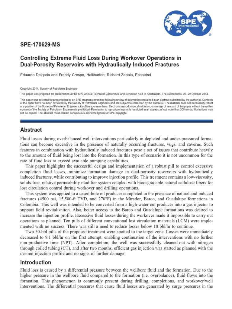 SPE-170629-MS Controlling Extreme Fluid Loss During Workover Operations ...