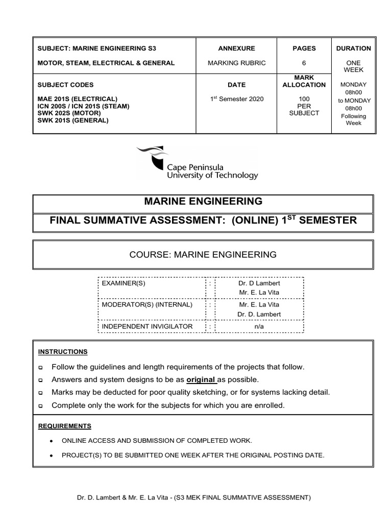 2020 S3 FISA (Integrated) | PDF | Engines | Steam
