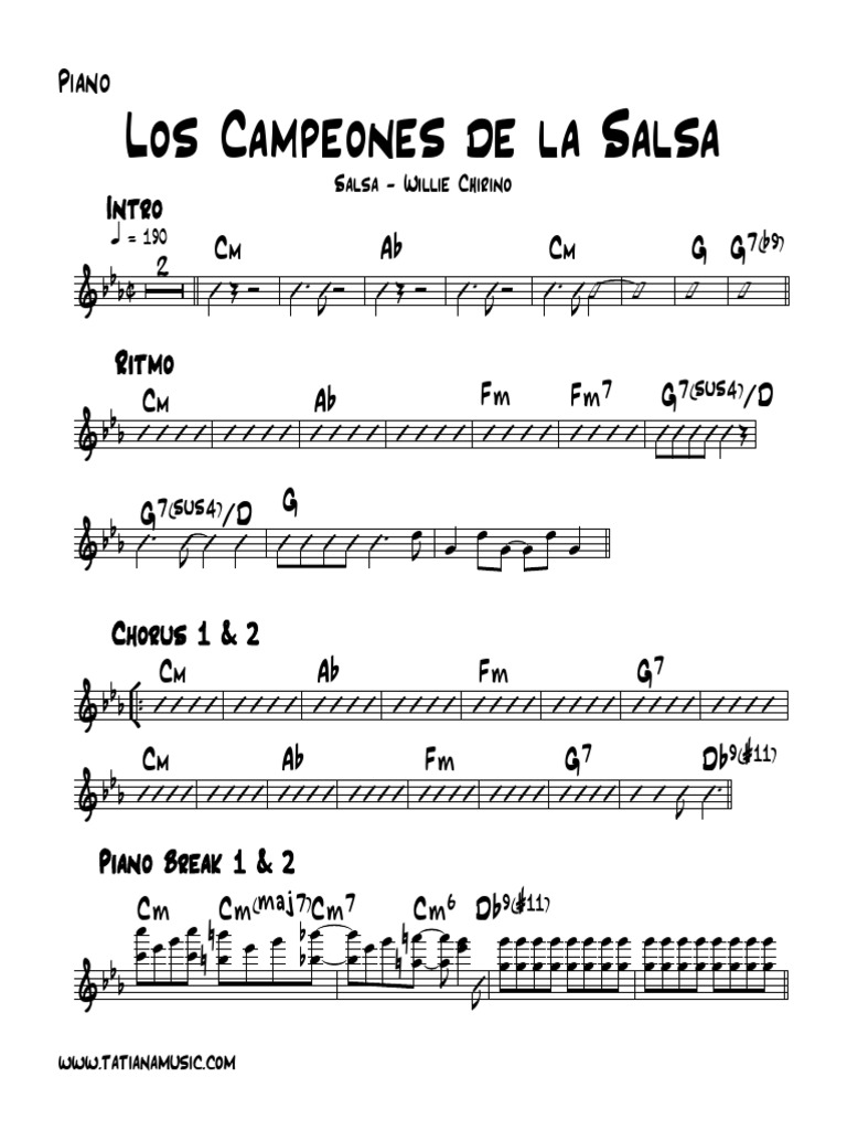 Campeones de La Salsa-Piano | PDF | Musica cubana | Entretenimiento ...