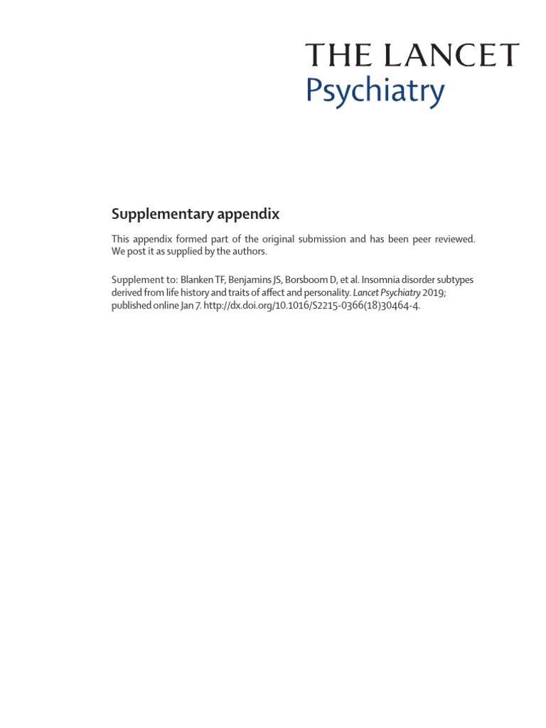 Insomnia Type Questionnaire | PDF | Mental Disorder | Insomnia