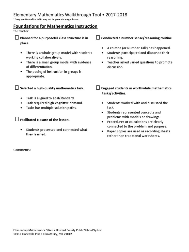 Foundations For Mathematics Instruction | PDF