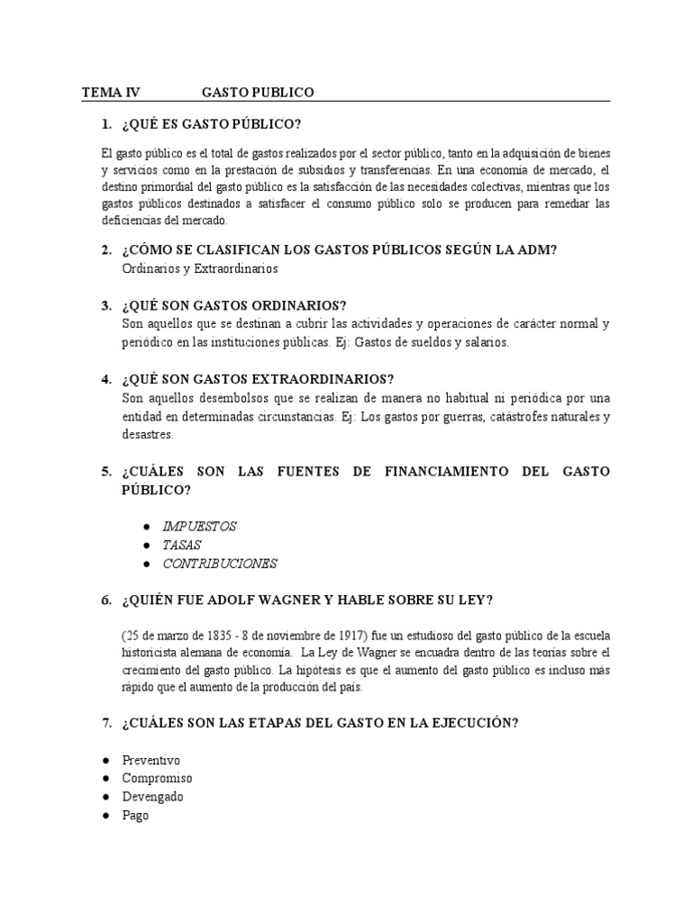 Cuestionario Temas 4,5,6 | PDF | Presupuesto | Impuestos