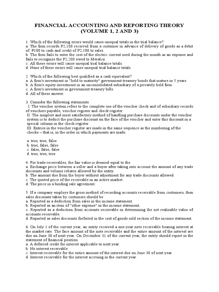 Far Theory Test Bank | PDF | Depreciation | Historical Cost