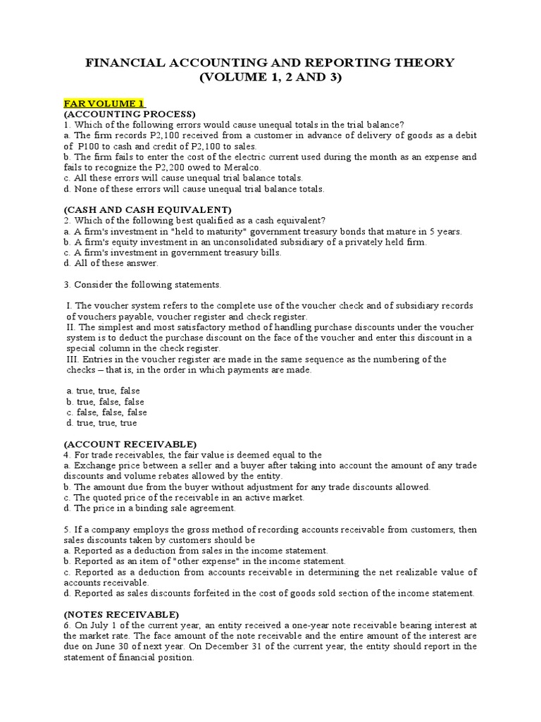 Far Volume 1, 2 and 3 Theory | PDF | Historical Cost | Depreciation