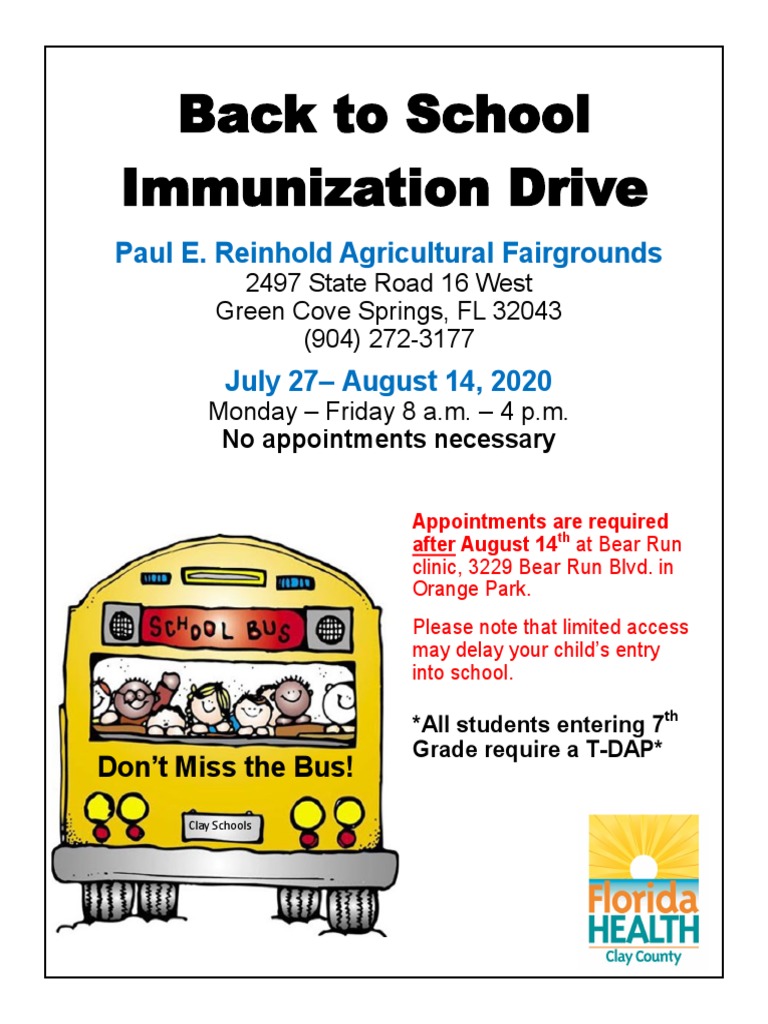 What vaccines does my child need before school starts | firstcoastnews.com