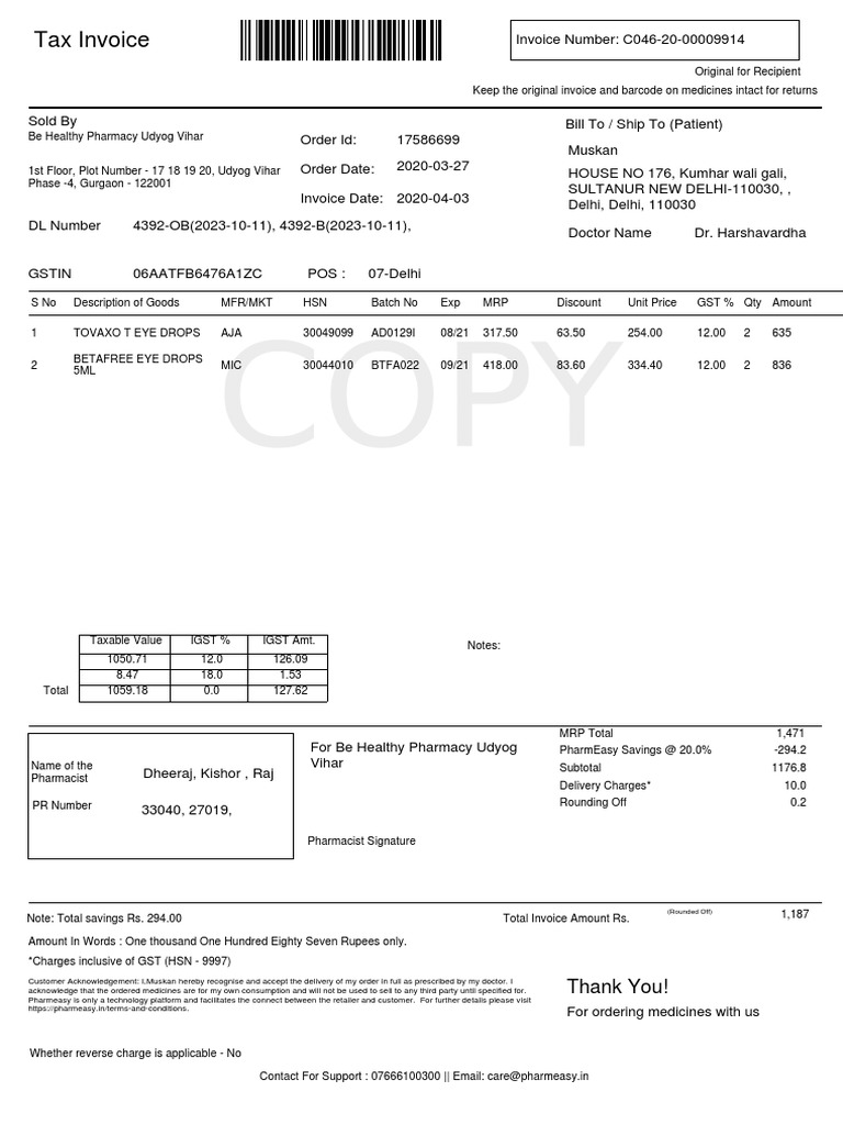 Wmcustomer 17586699 E73 CustomerInvoice PDF | PDF | Government Finances ...