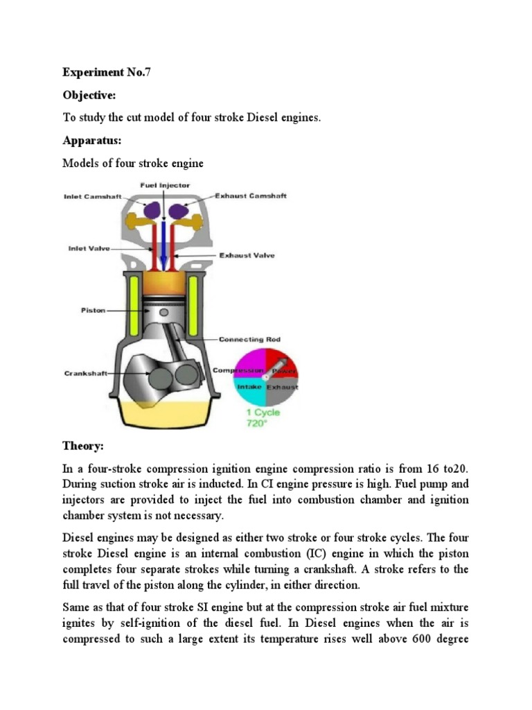 Experiment No.7 Objective | PDF | Internal Combustion Engine | Diesel ...