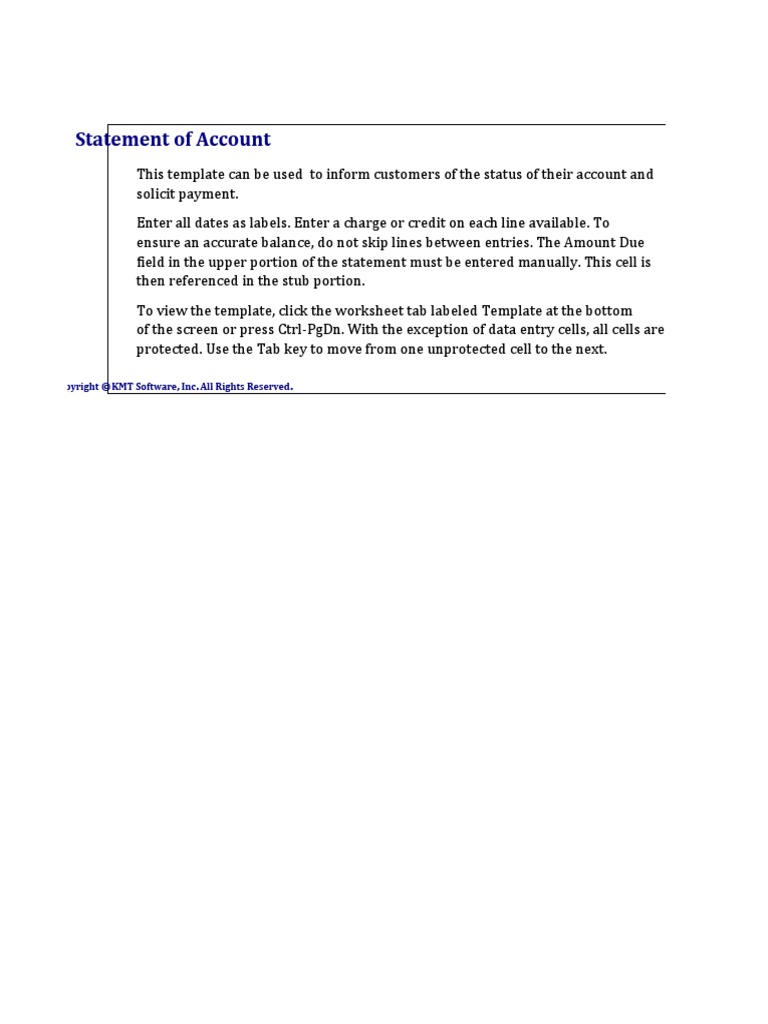 Statement of Account | PDF | Computing | Business