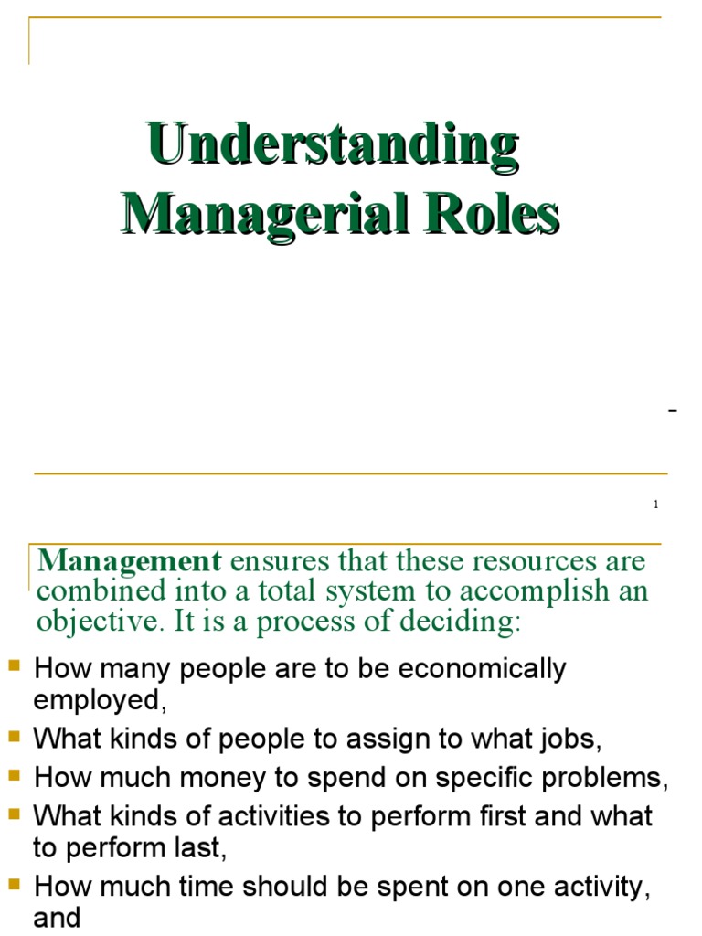 Lecture 4 Managerial Roles | PDF | Competence (Human Resources ...