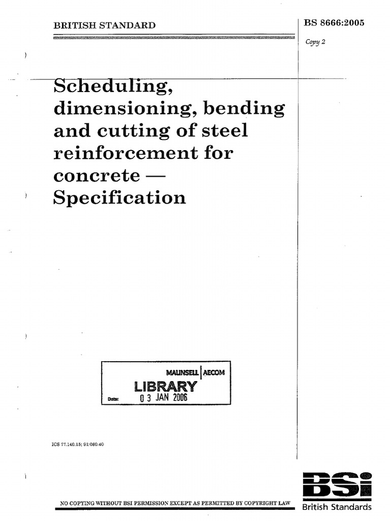 BS 8666 (2005) PDF | PDF