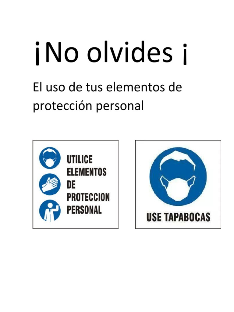 Uso de Epp Señalizacion | PDF