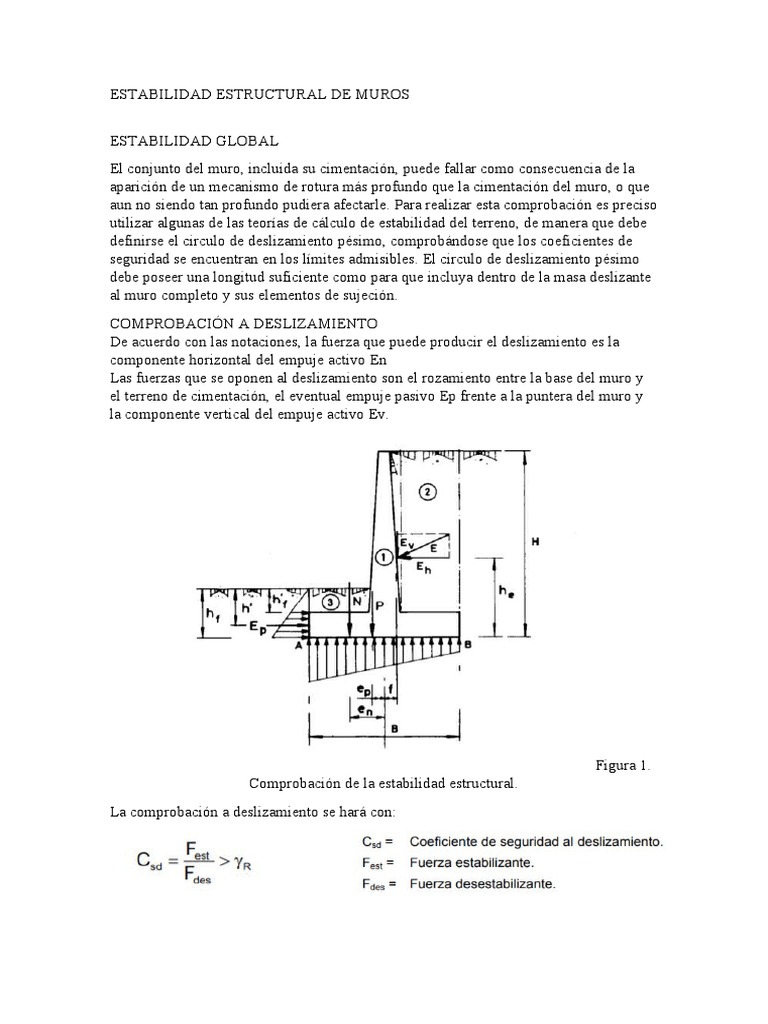 Estabilidad Estructural de Muros | PDF
