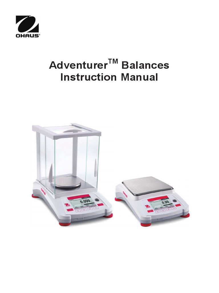 Adventurer Balances Instruction Manual | PDF | Density | Weight