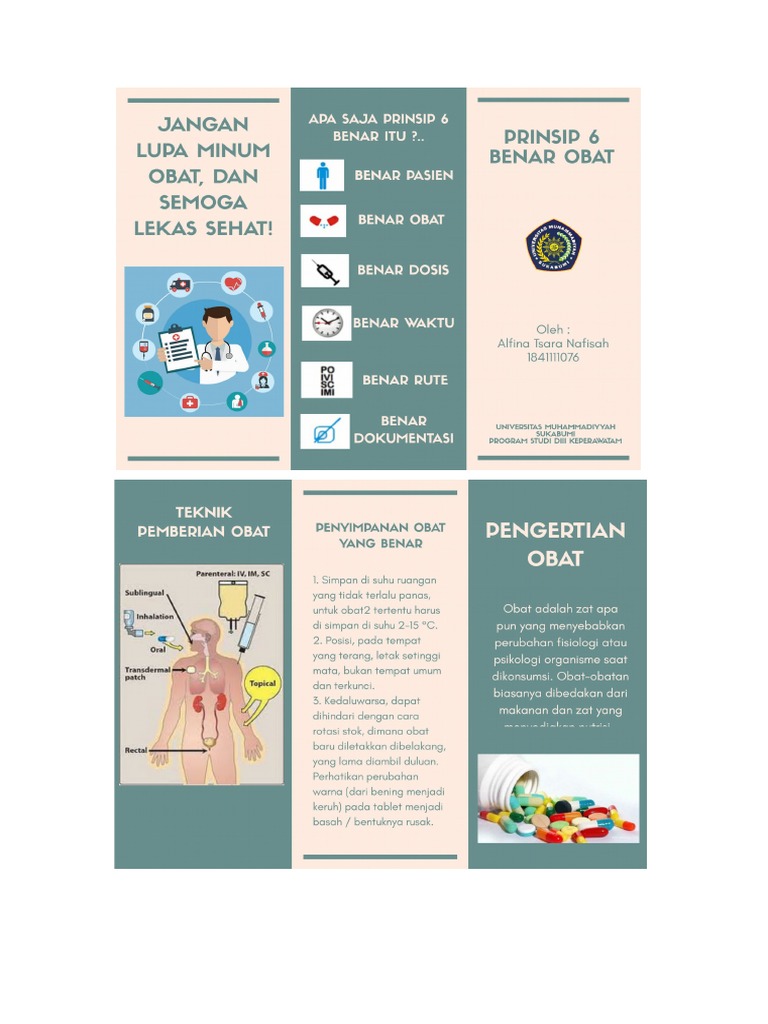 Leaflet Prinsip 6 Benar Obat | PDF
