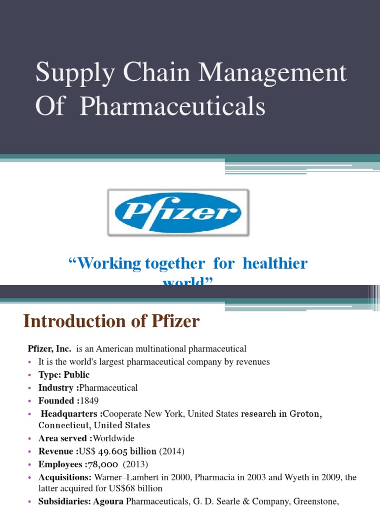 Pfizerscm 160131090551 | PDF | Pfizer | Supply Chain