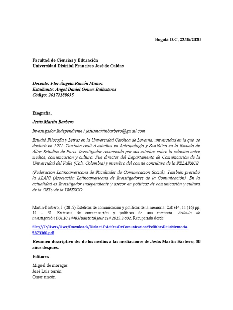 Resumen Descriptivo | PDF | Libros | Autor