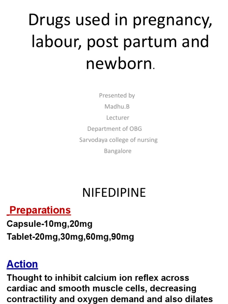 Drugs for Pregnancy and Labour Management | PDF | Heart | Rtt