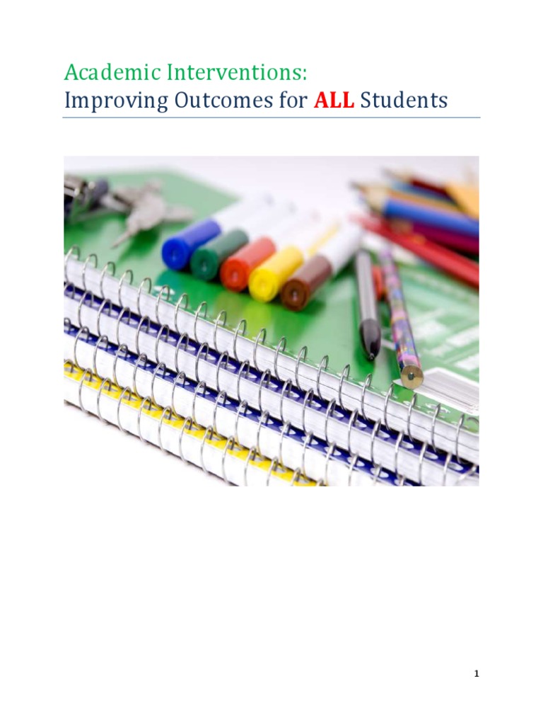 Academic Interventions for Student Success | PDF | Educational ...