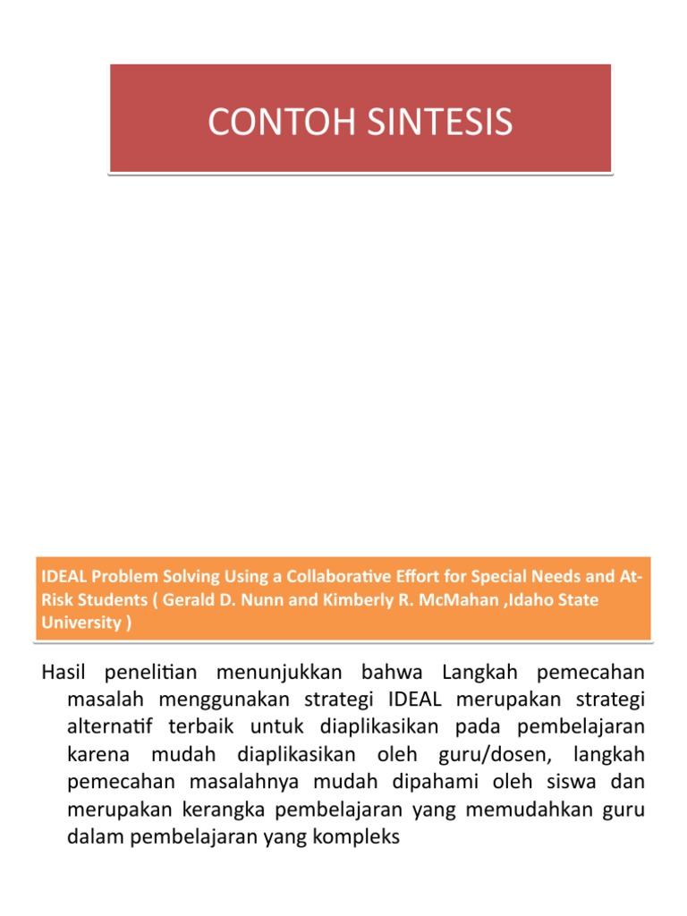 Contoh Sintesis | PDF