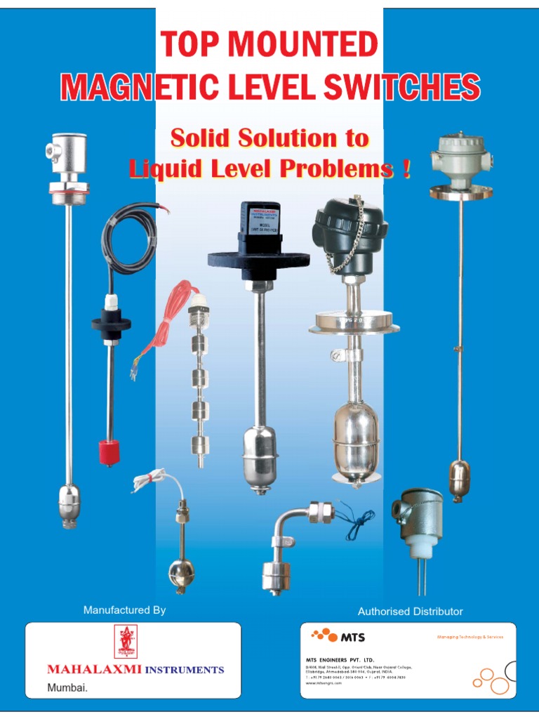 Top Mounted Magnetic Float Type Brochure | PDF | Relay | Switch