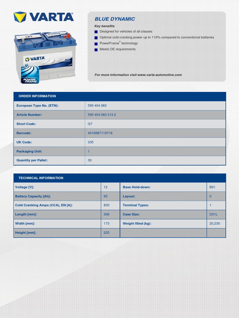 G7 Varta | PDF | Electric Power | Electricity
