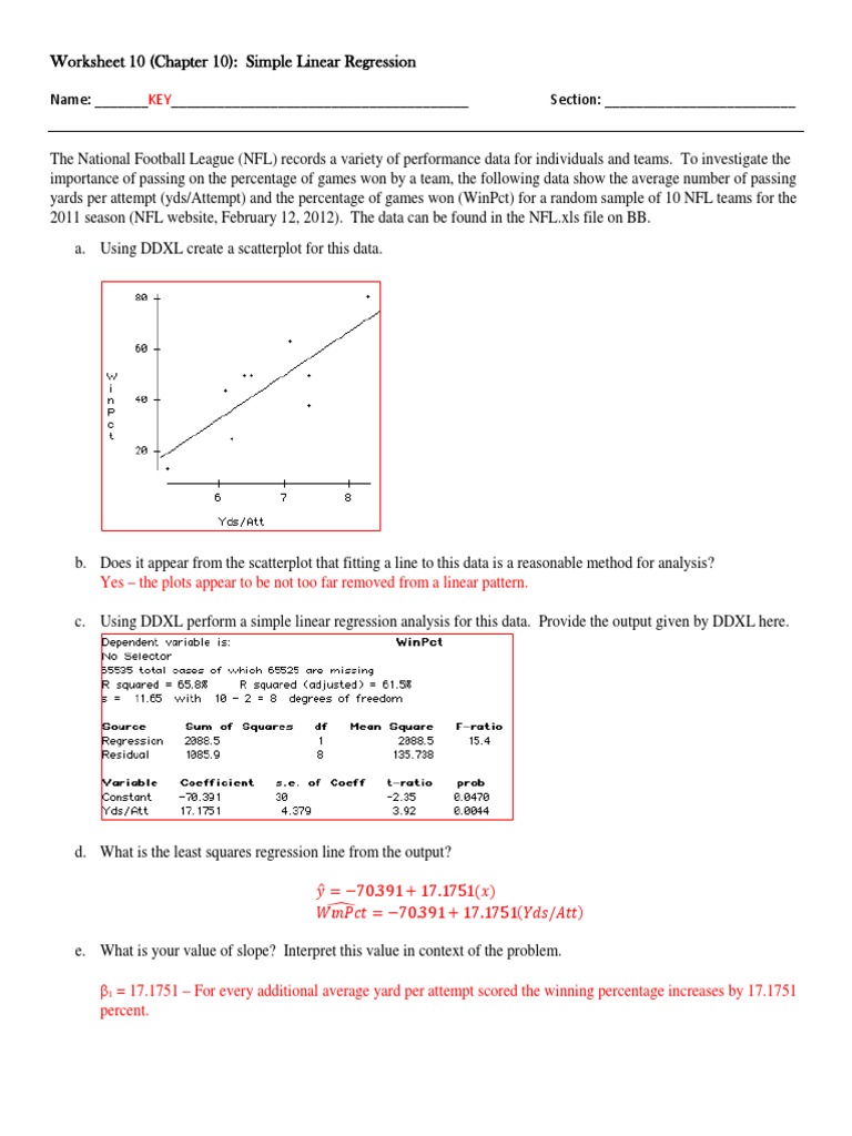 Worksheet 10 - Spring 2014 - Chapter 10 - Key | PDF | Errors And ...