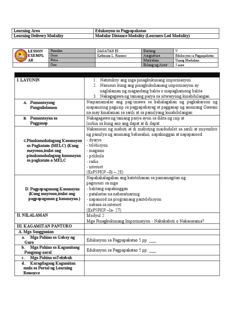 Lesson Exemplar | PDF