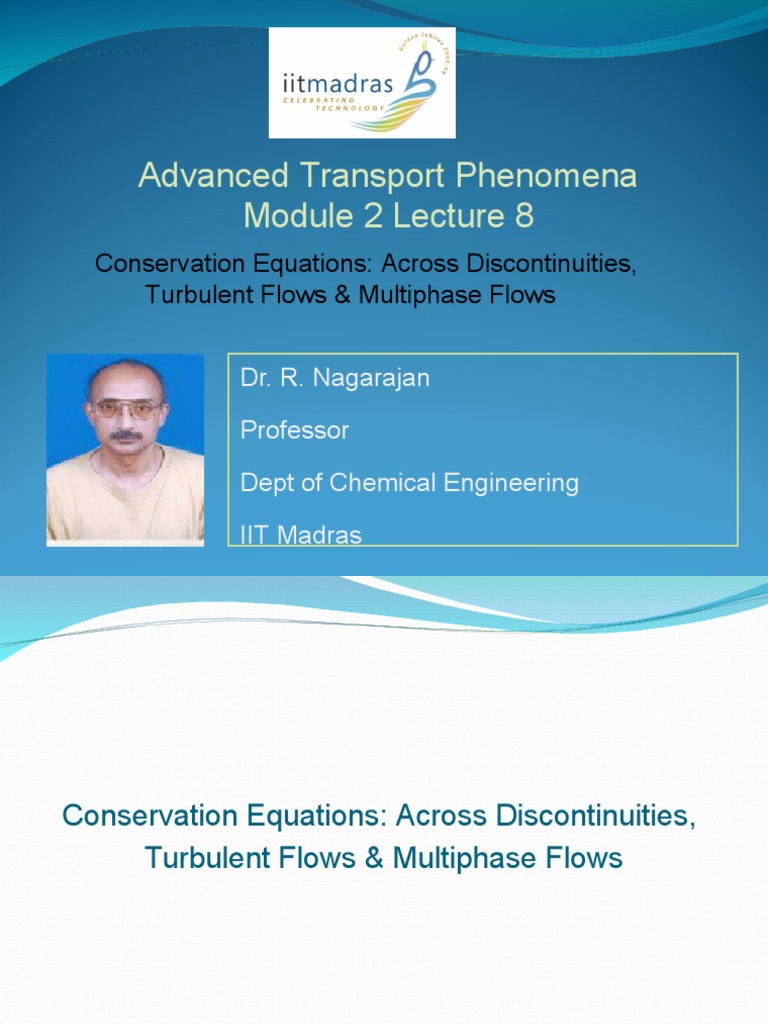 Advanced Transport Phenomena Module 2 Lecture 8 | Download Free PDF | Reynolds Number | Fluid ...