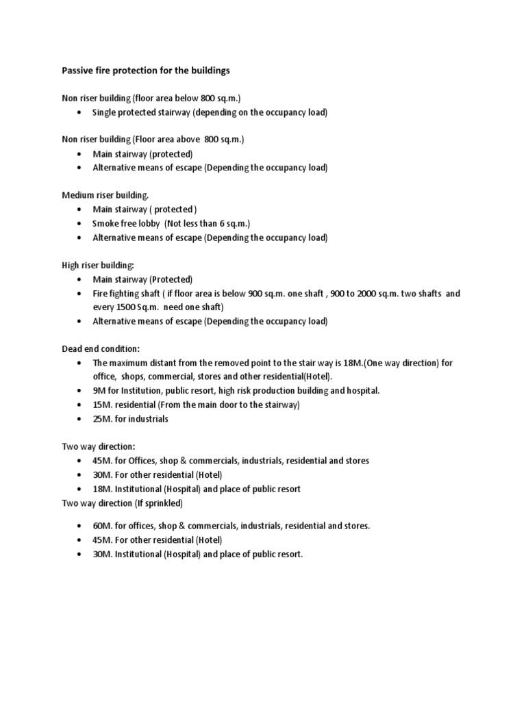 Passive Fire Protection For The Buildings | PDF