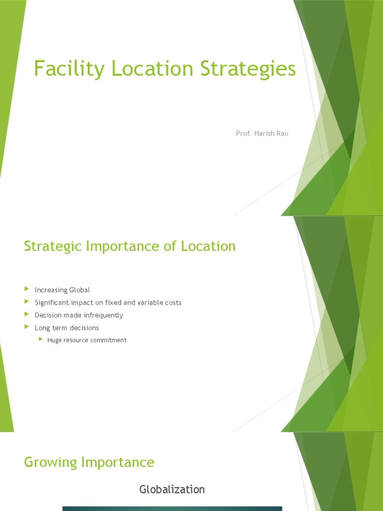 Facility Location Strategies Explained | PDF | Logistics | Warehouse