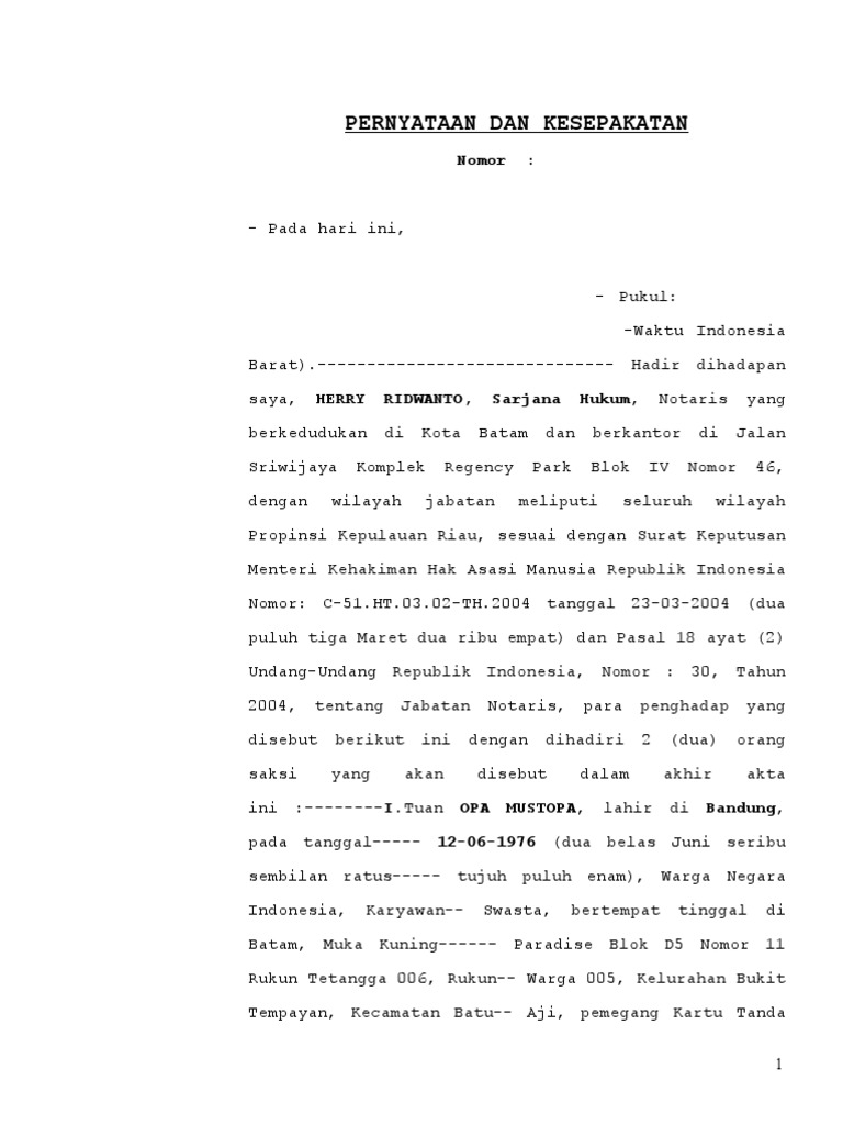 CONTOH Surat Pernyataan TTD | PDF