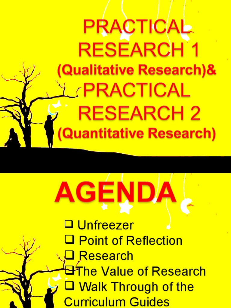 Practical Research 1 and 2 | PDF | Qualitative Research | Teachers