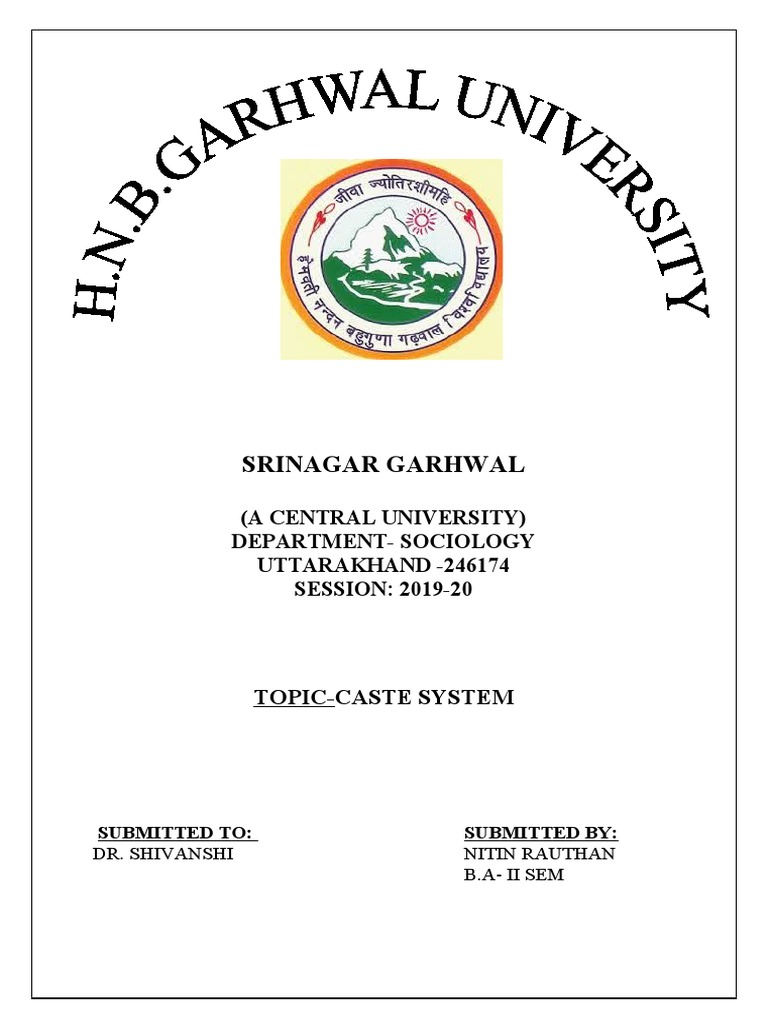 Hnbgu Front Page | PDF